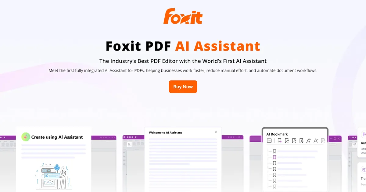 Asistente IA PDF – Asistente inteligente de documentos | Foxit AI