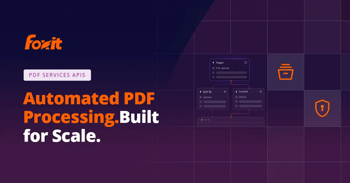 Scalable Cloud PDF Services APIs for Automated Document Processing | Foxit