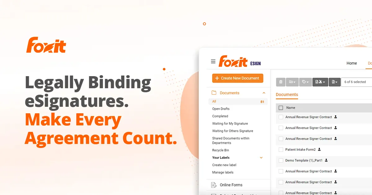 Secure, Legally Binding eSignature Software Solutions for Business | Foxit